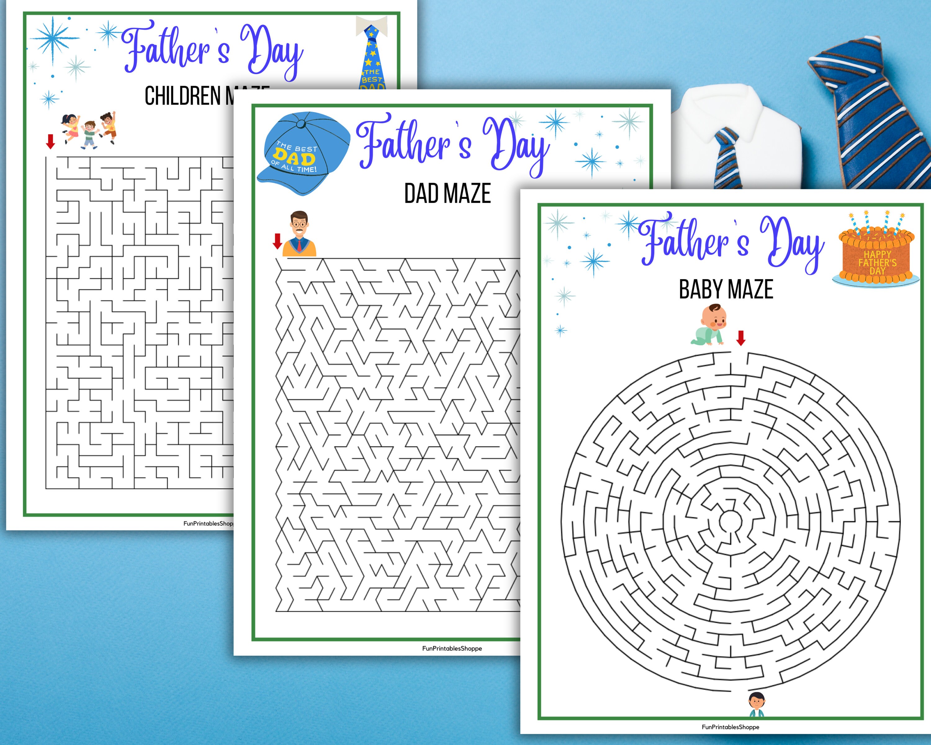 Fathers Day Maze, Father's Day Games, Maze for Kids,indoor Games,party ...