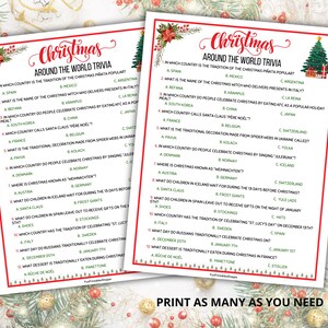 Christmas Around the World Trivia,christmas Trivia,christmas Quiz Game ...