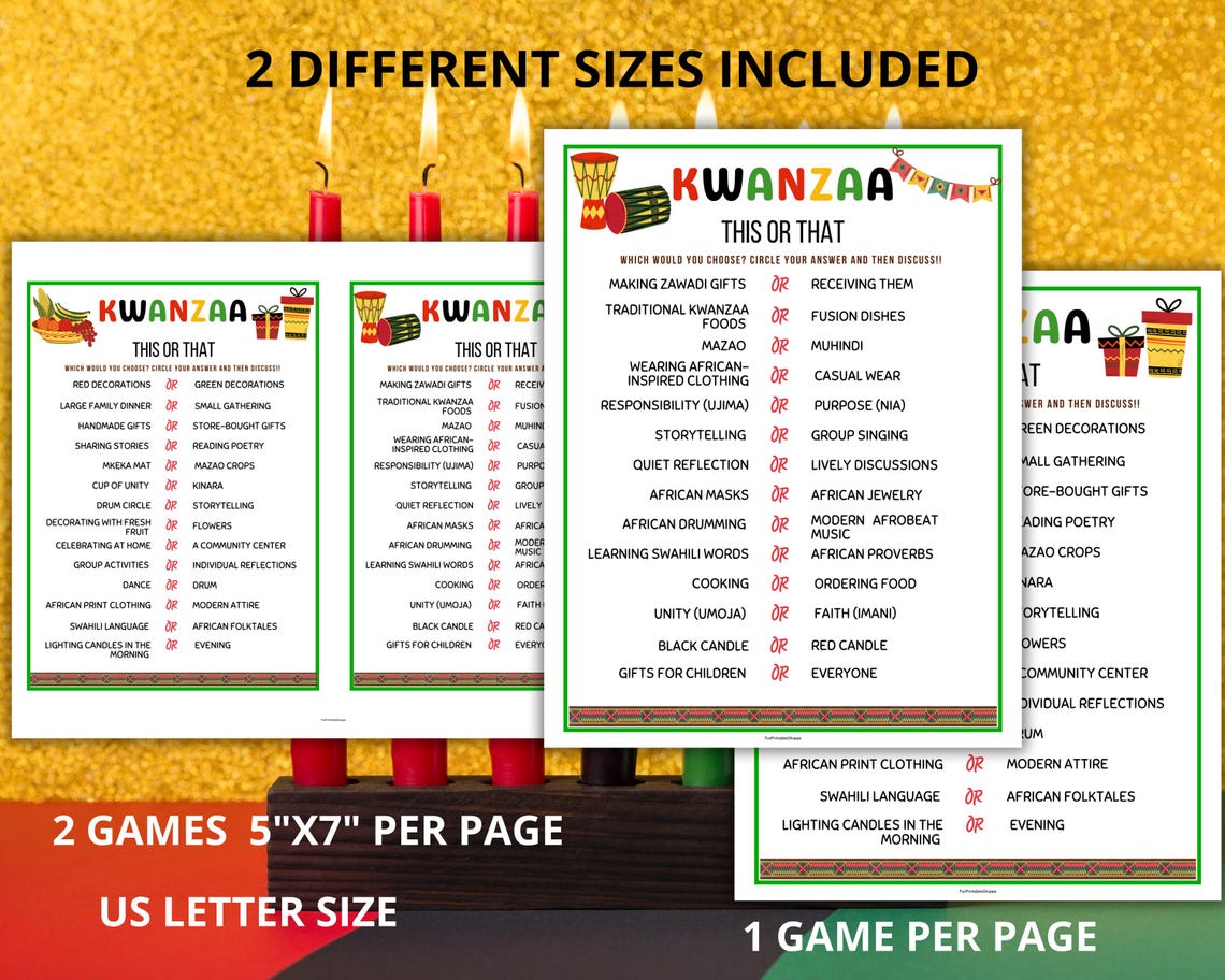Kwanzaa This or That,kwanzaa Trivia,kwanzaa Party Games,africa Trivia ...