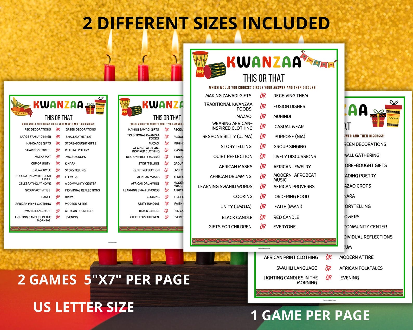 Kwanzaa This or That,kwanzaa Trivia,kwanzaa Party Games,africa Trivia ...