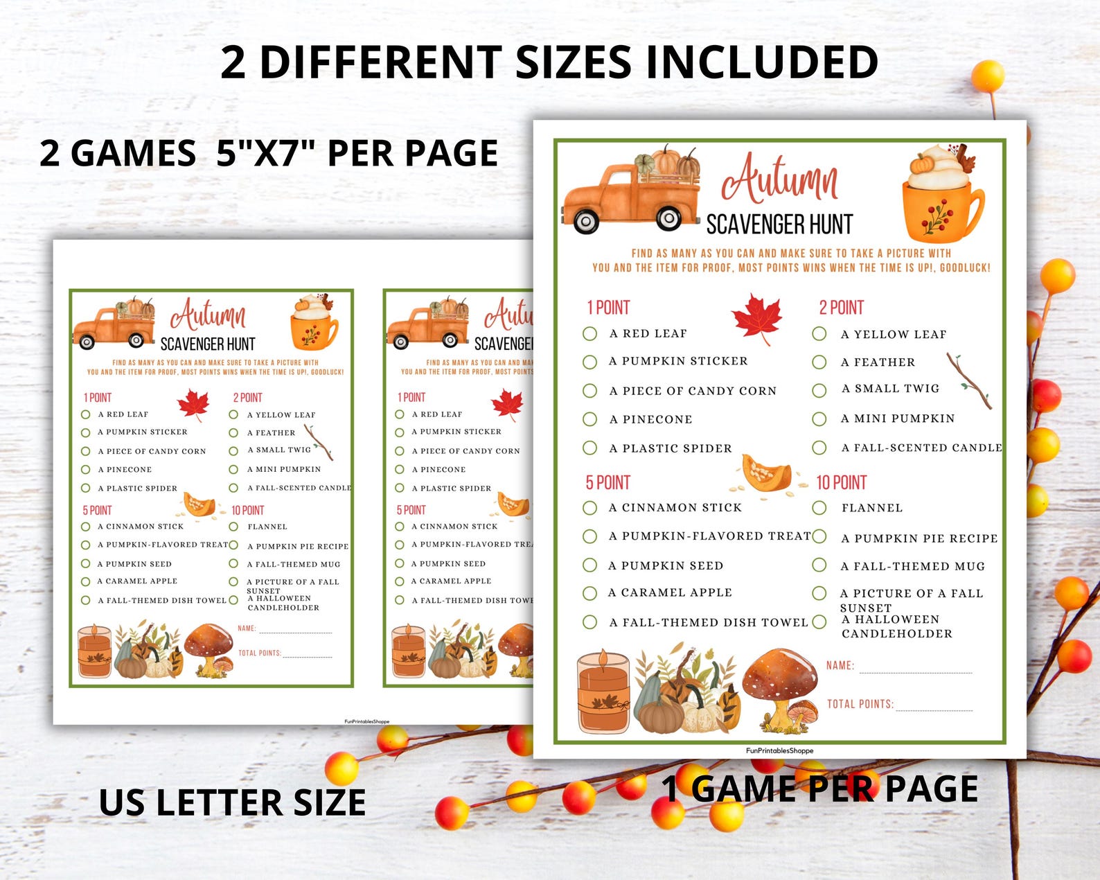 Fall Scavenger Hunt,fall Treasure Hunt,season Scavenger Hunt,fall Party ...