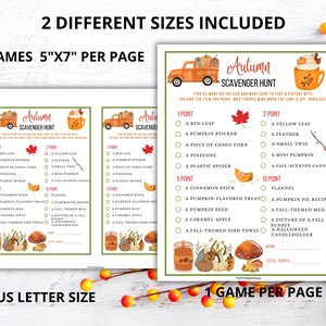 Fall Scavenger Hunt,fall Treasure Hunt,season Scavenger Hunt,fall Party ...