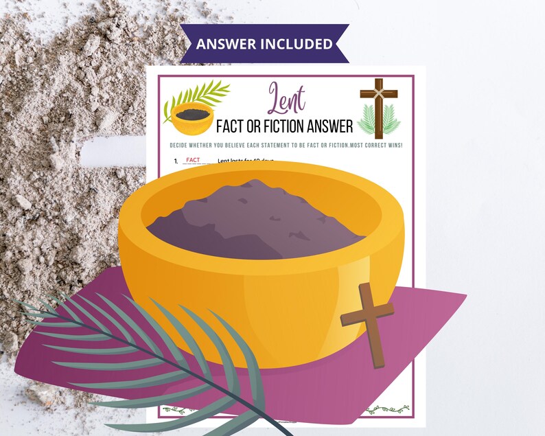 Lent Fact or Fiction,lent Quiz,lent Trivia Game,easter Bible True or ...