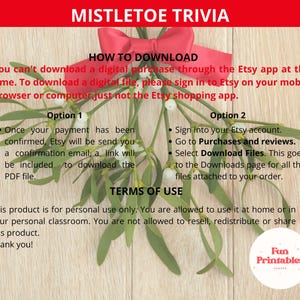 Christmas Trivia Game,mistletoe Trivia,xmas Questions,christmas Party ...