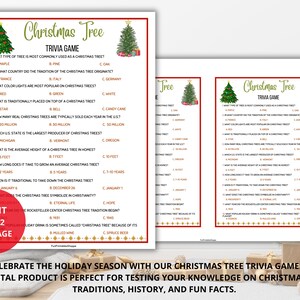 Christmas Tree Trivia,christmas Trivia,christmas Tree Quiz,holiday ...
