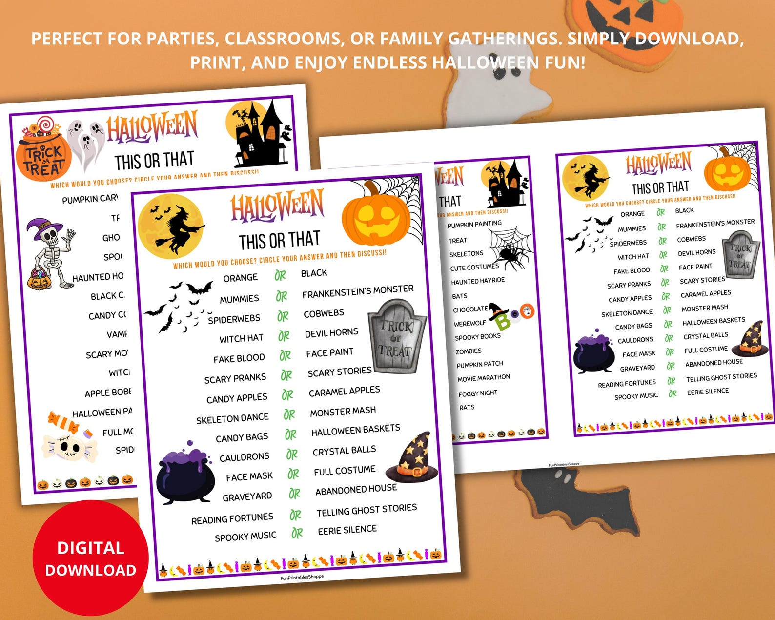 Halloween Would You Rather,halloween This or That Game,halloween Party ...