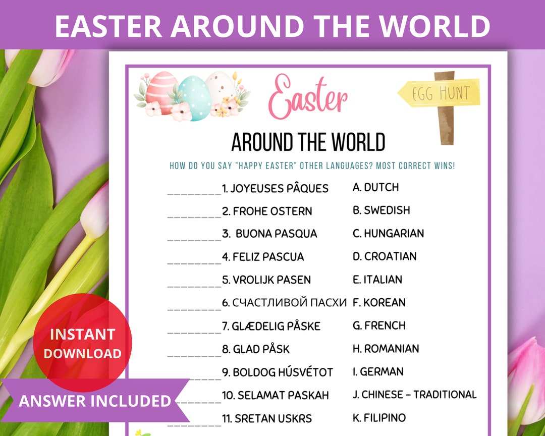 Easter Around the World, Easter Words, Printable Easter Games, Easter ...