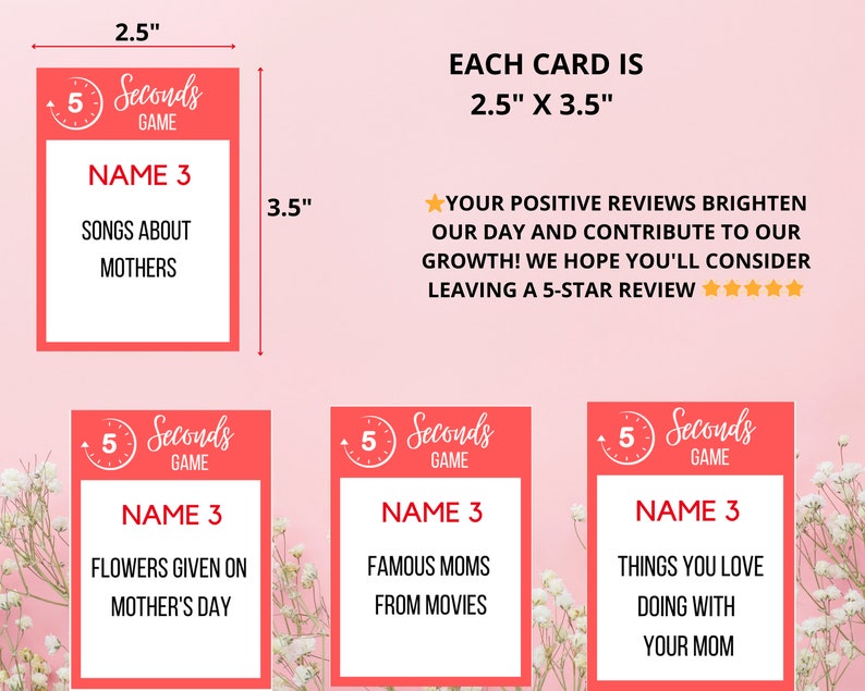 Mother's Day 5 Second Game,adults,mothers Day Activities,mother's Day ...