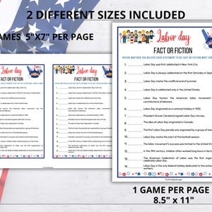 Labor Day Fact or Fiction,labor Day Trivia,american Trivia,trivia ...