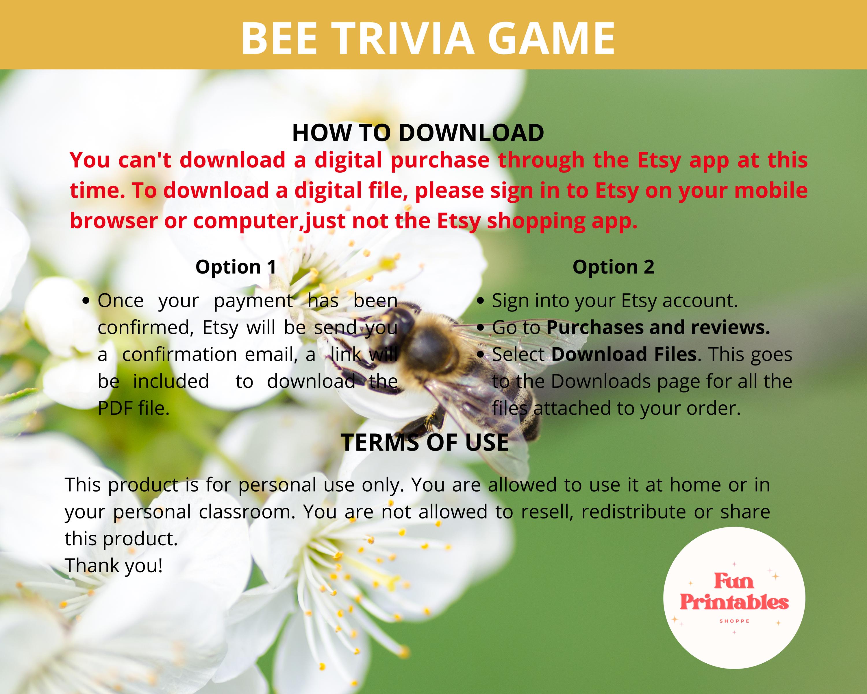 Bee Trivia Game,honey Bee Trivia,bee Quiz,bugs Trivia,animals Quiz ...