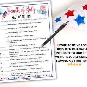 4th of July Fact or Fiction,july 4th Fact or Fiction,independence Day ...