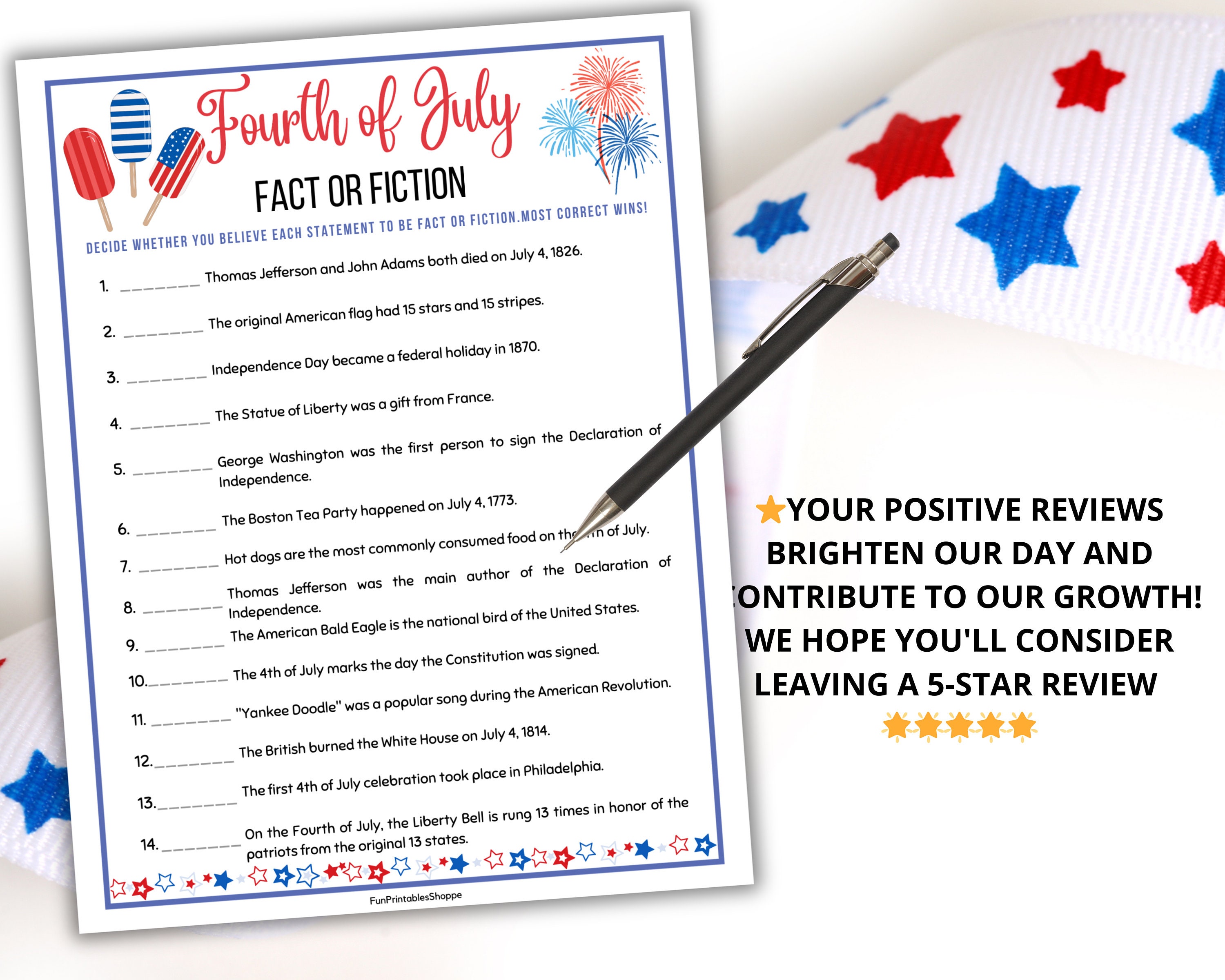 4th of July Fact or Fiction,july 4th Fact or Fiction,independence Day ...