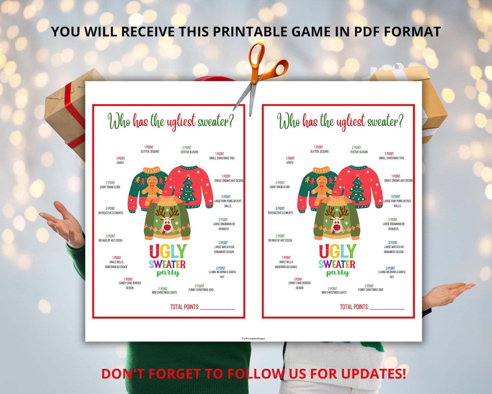 Who Has the Ugliest Sweater,christmas Ugly Sweater,xmas Icebreaker ...