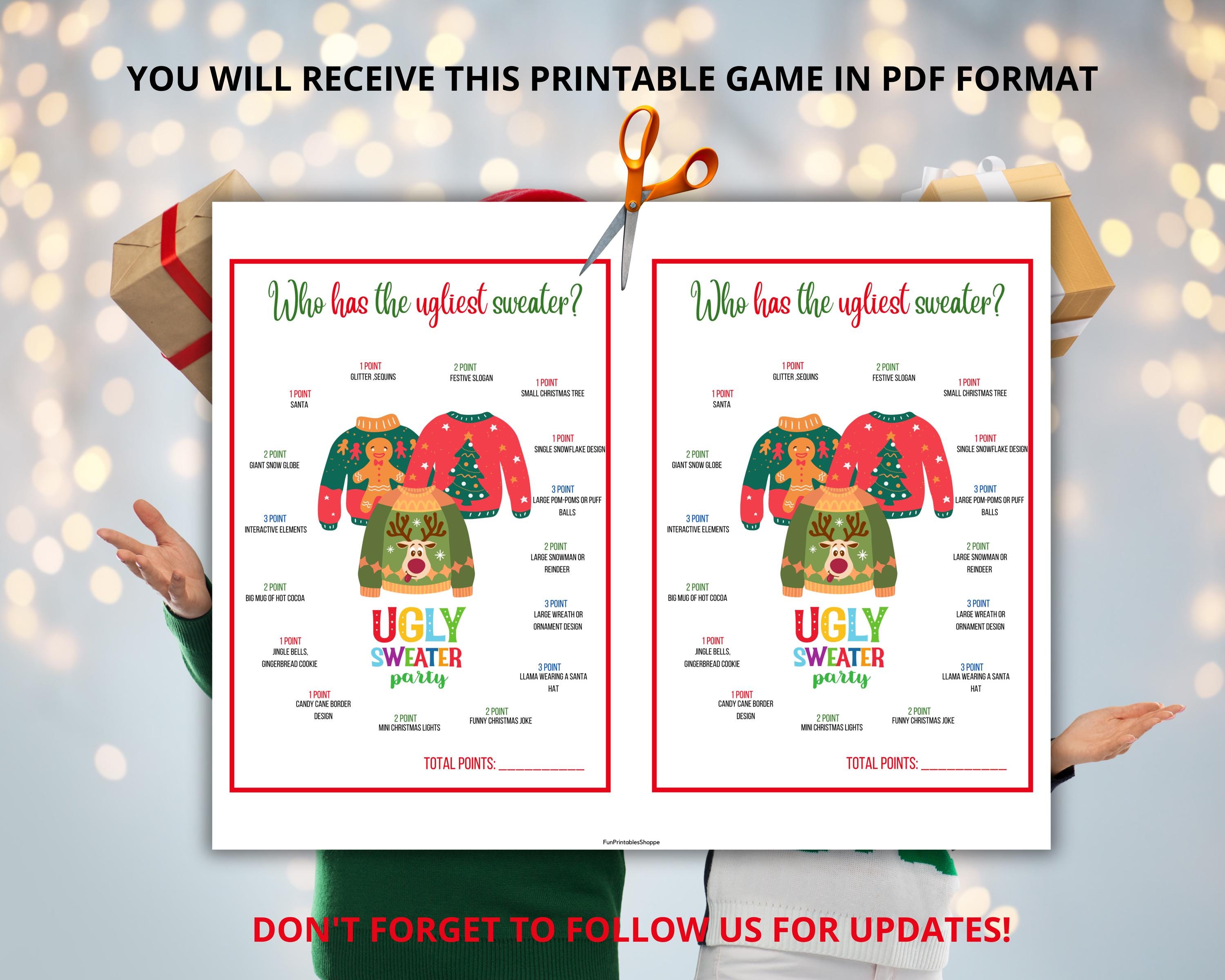 Who Has the Ugliest Sweater,christmas Ugly Sweater,xmas Icebreaker ...