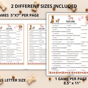 Dog Trivia Game,pets Trivia Game,animal Trivia,dog Party Game,pets ...