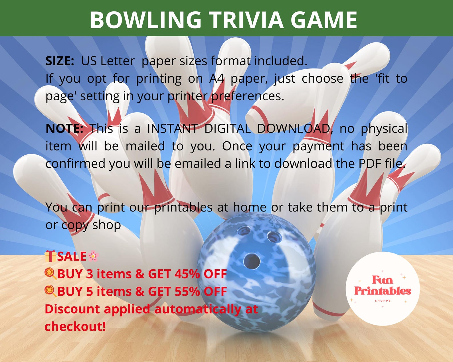 Bowling Trivia Game,sports Trivia,bowling Party,sports Quiz,bowling ...