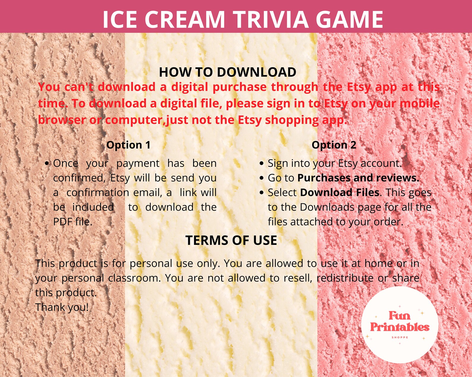 Ice Cream Trivia Game,ice Cream Trivia Quiz,ice Cream Party Games ...