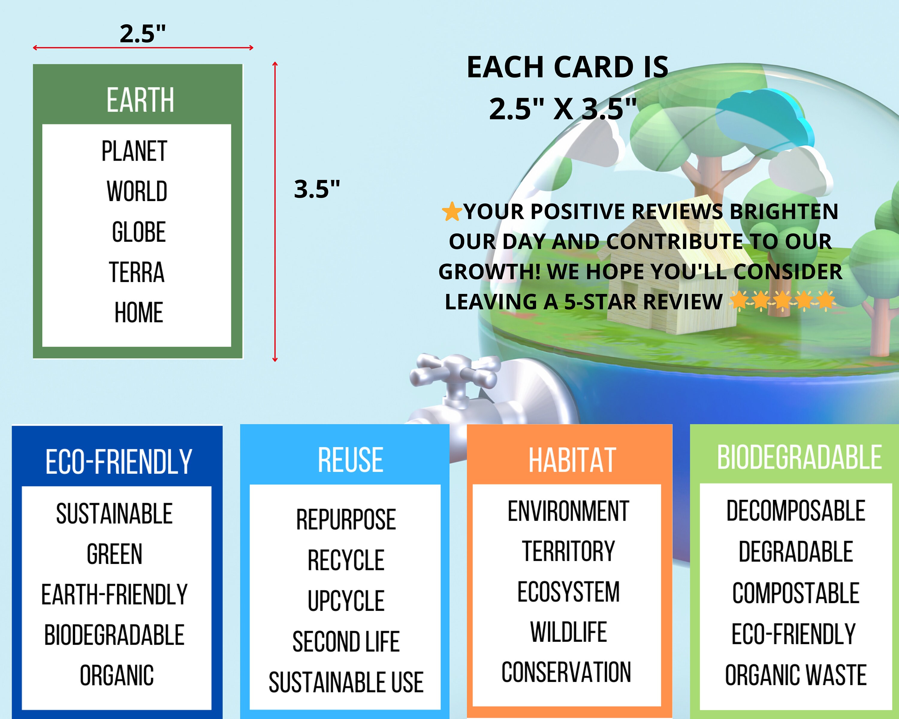 Earth Day Taboo Card Game,taboo Game, Earth Day Activity,spring ...