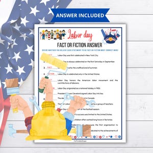 Labor Day Fact or Fiction,labor Day Trivia,american Trivia,trivia ...