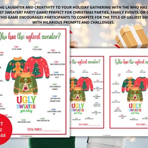 Who Has the Ugliest Sweater,christmas Ugly Sweater,xmas Icebreaker ...