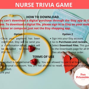 Nurse Trivia Game,nurse Quiz,nurse Appreciation Game,healthcare Trivia ...