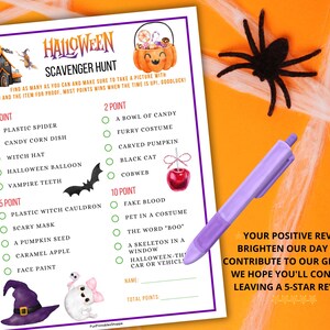 Halloween Photo Scavenger Hunt,outdoor Scavenger Hunt,fun Halloween ...