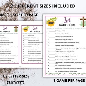 Lent Fact or Fiction,lent Quiz,lent Trivia Game,easter Bible True or ...