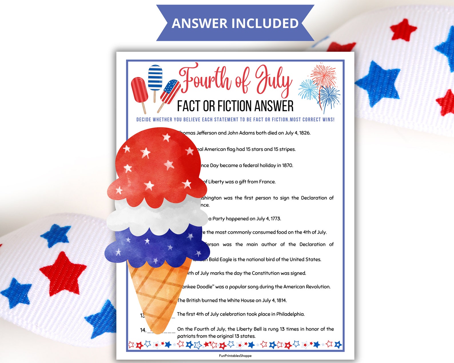 4th of July Fact or Fiction,july 4th Fact or Fiction,independence Day ...