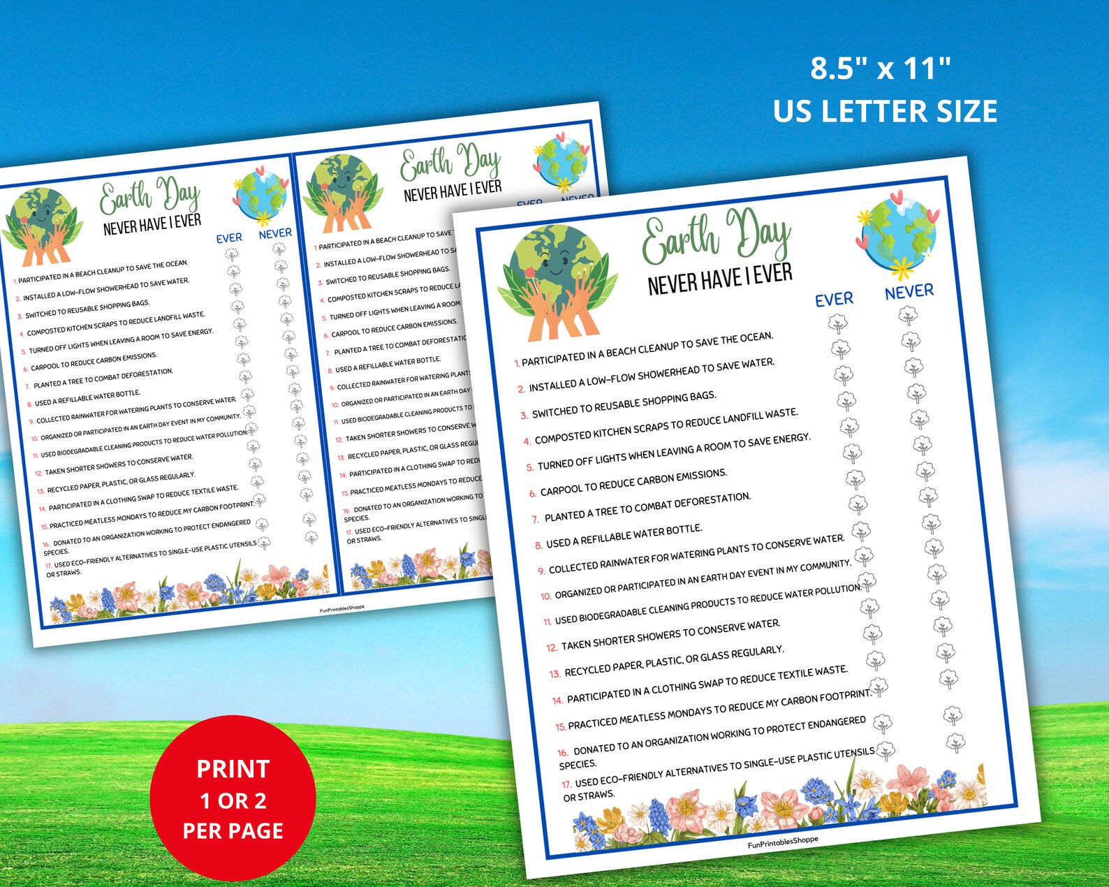 Never Have I Ever Earth Day,earth Day,printable, Games for Couples ...