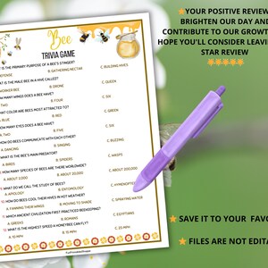 Bee Trivia Game,honey Bee Trivia,bee Quiz,bugs Trivia,animals Quiz ...