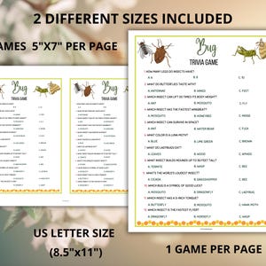 Bug Trivia Game,insect Trivia,insect Quiz,nature Trivia,animal Nature ...