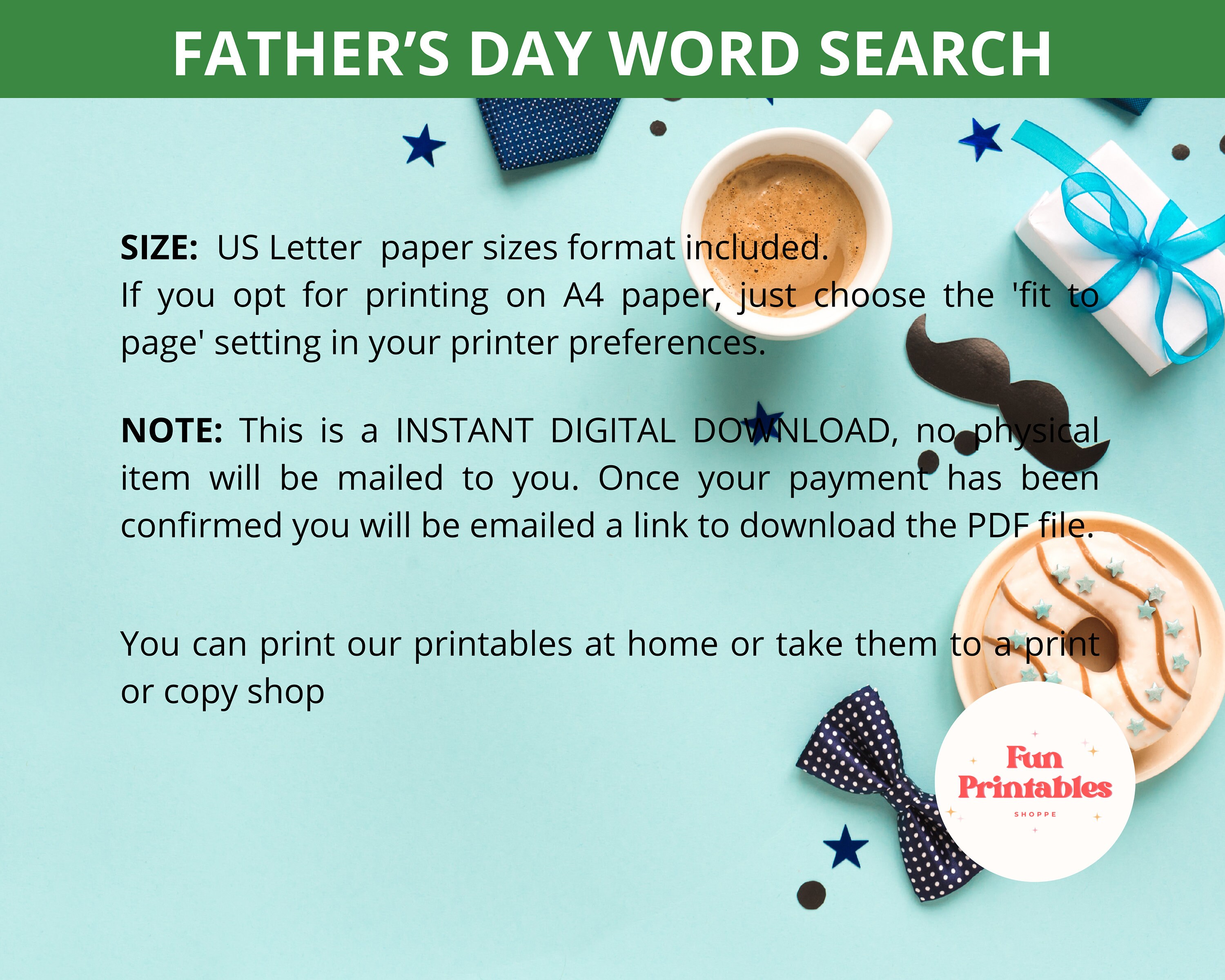 Father's Day Word Search Game,dad Word Search Puzzle,fathers Day Game ...
