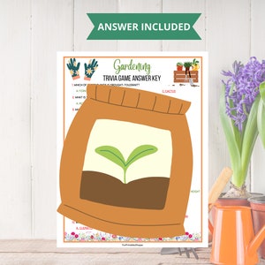 Gardening Trivia Game,vegetable Trivia,plants Trivia,garden Questions ...