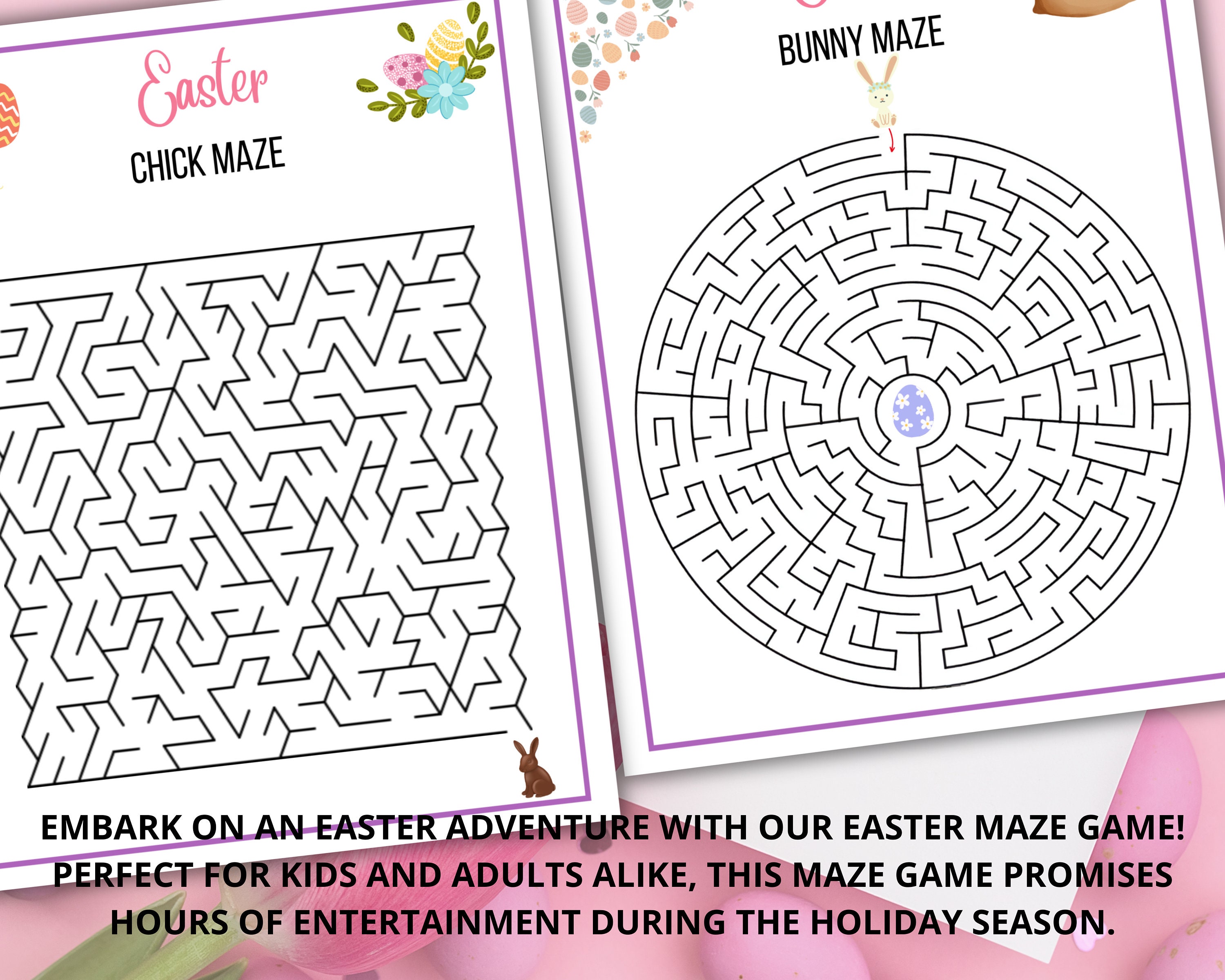 Easter Maze Printable, Easter Games, Easter Activities for Kids,indoor ...