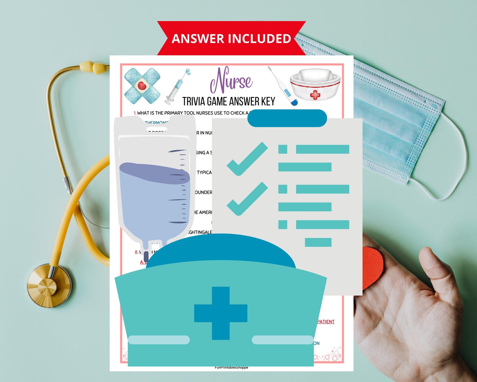 Nurse Trivia Game,nurse Quiz,nurse Appreciation Game,healthcare Trivia ...