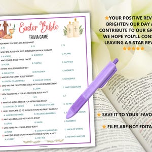 Easter Bible Trivia Game,christian Easter Trivia Question,easter Bible ...