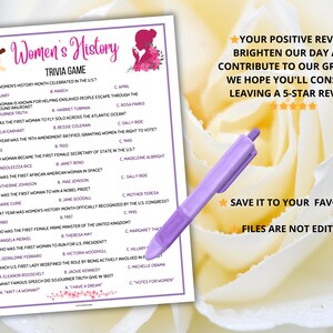 Women's History Month Trivia,international Women's Day Games,famous ...