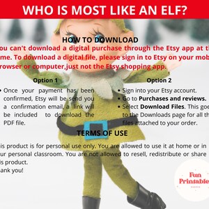 Who is Most Like an Elf,christmas Elf Game,mix and Mingle Game,family ...