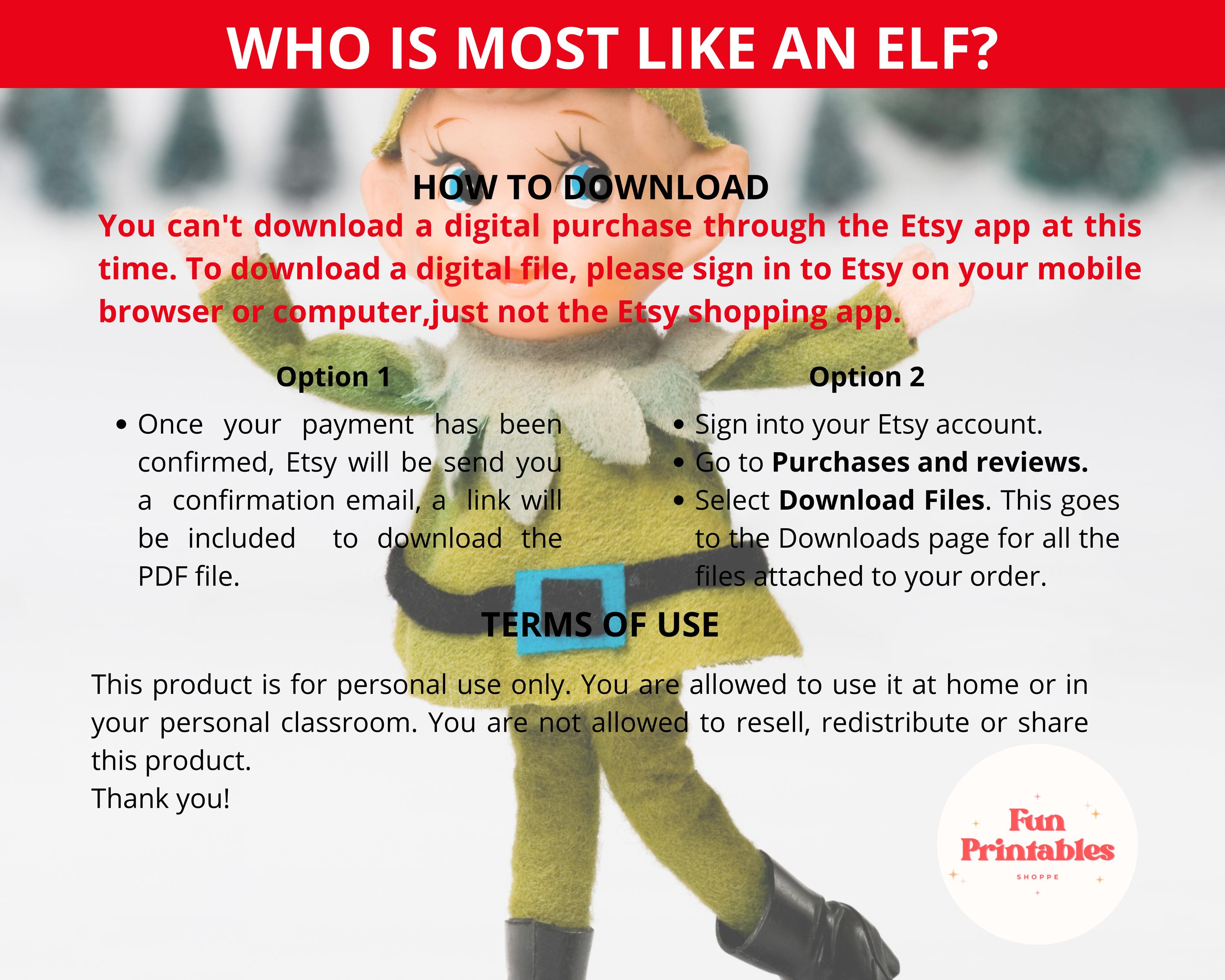 Who is Most Like an Elf,christmas Elf Game,mix and Mingle Game,family ...