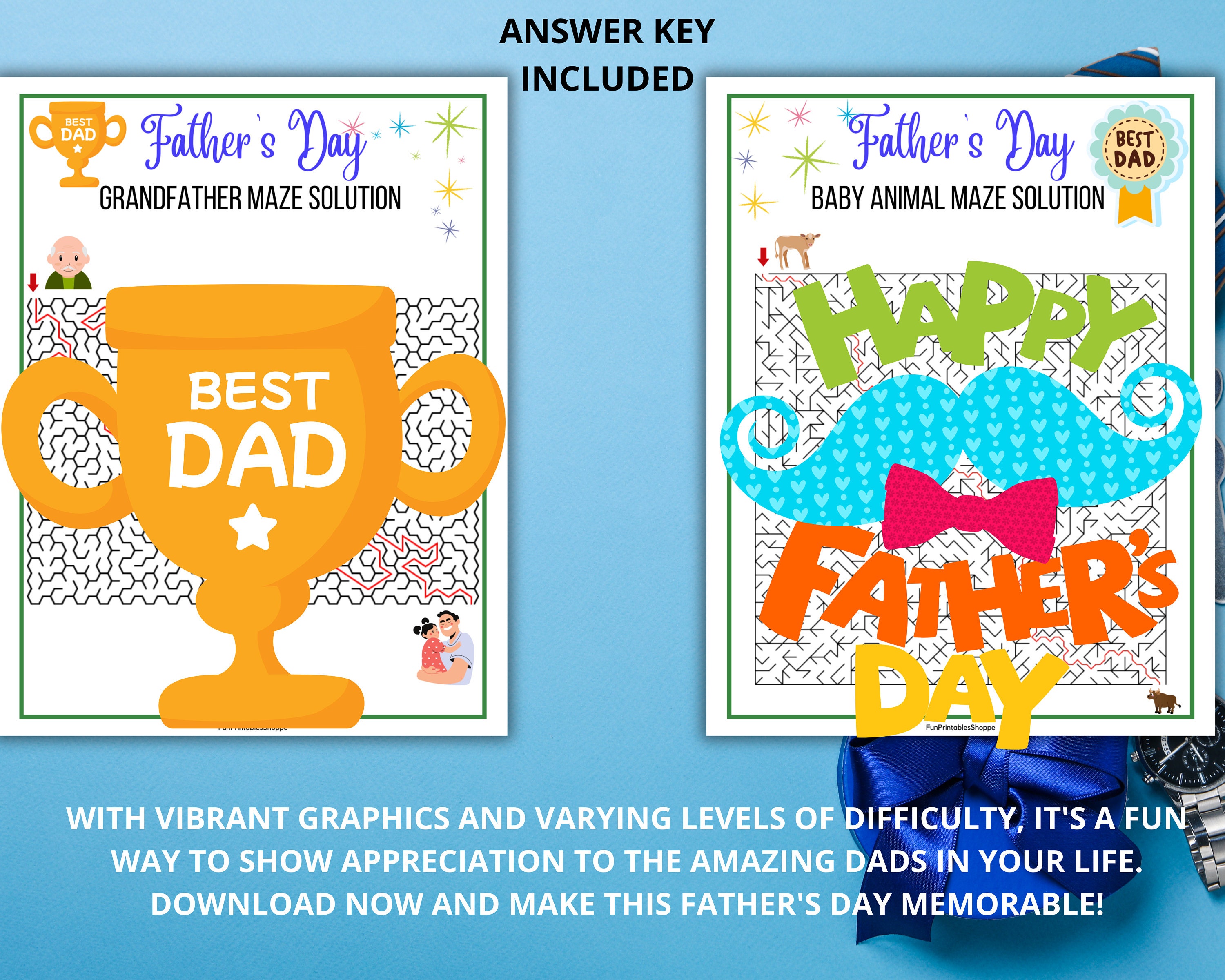 Fathers Day Maze, Father's Day Games, Maze for Kids,indoor Games,party ...