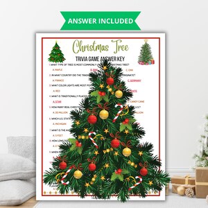 Christmas Tree Trivia,christmas Trivia,christmas Tree Quiz,holiday ...