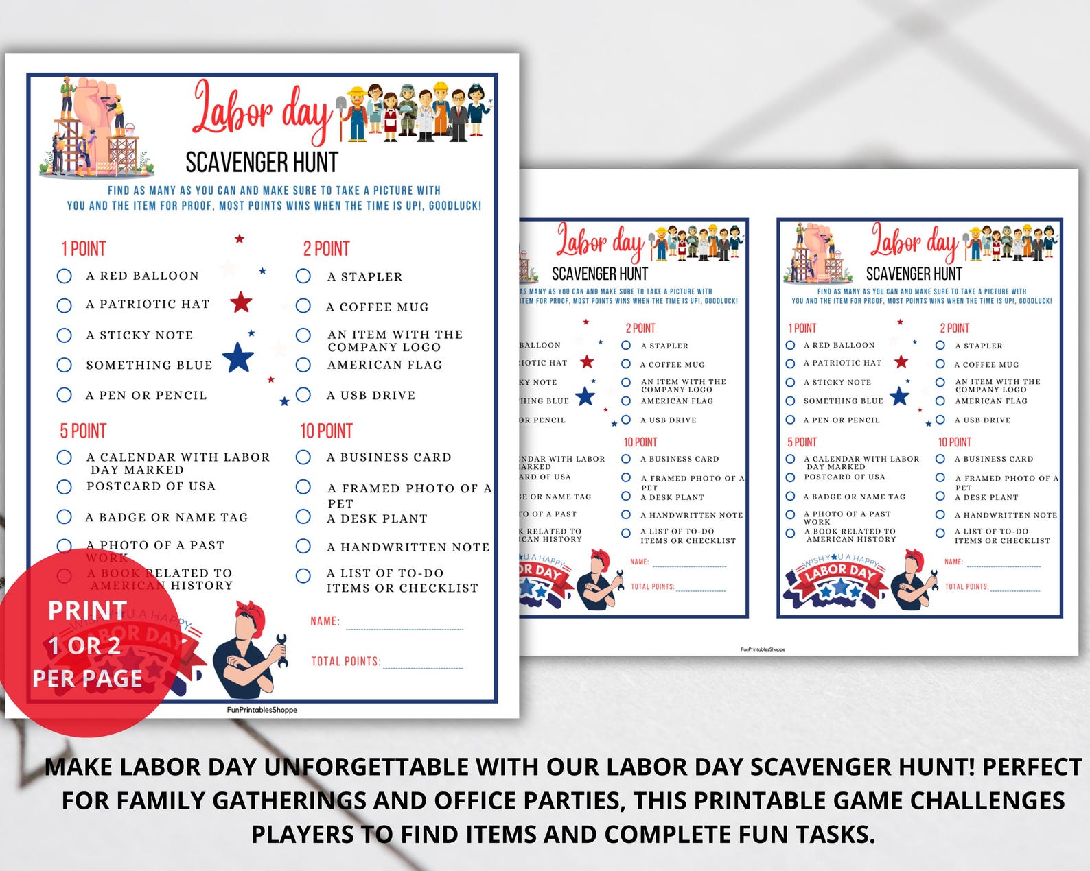 Labor Day Scavenger Hunt,labor Day Treasure Hunt,america Scavenger Hunt ...