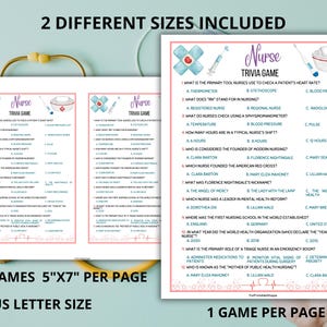 Nurse Trivia Game,nurse Quiz,nurse Appreciation Game,healthcare Trivia ...