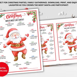 Who is More Like Santa,who is Most Like Santa,christmas Quiz,who is ...