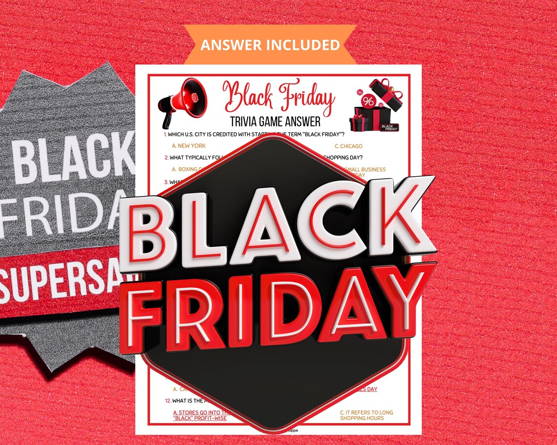 Black Friday Trivia,november Trivia Game,month Trivia Game,november ...