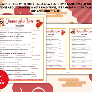Chinese New Year Trivia,lunar New Year Activity,cny Quiz Game,chinese ...