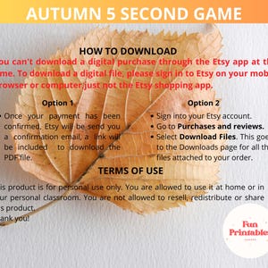 5 Second Autumn Game,5 Second Game Cards,friendsgiving Game,fall 5 ...