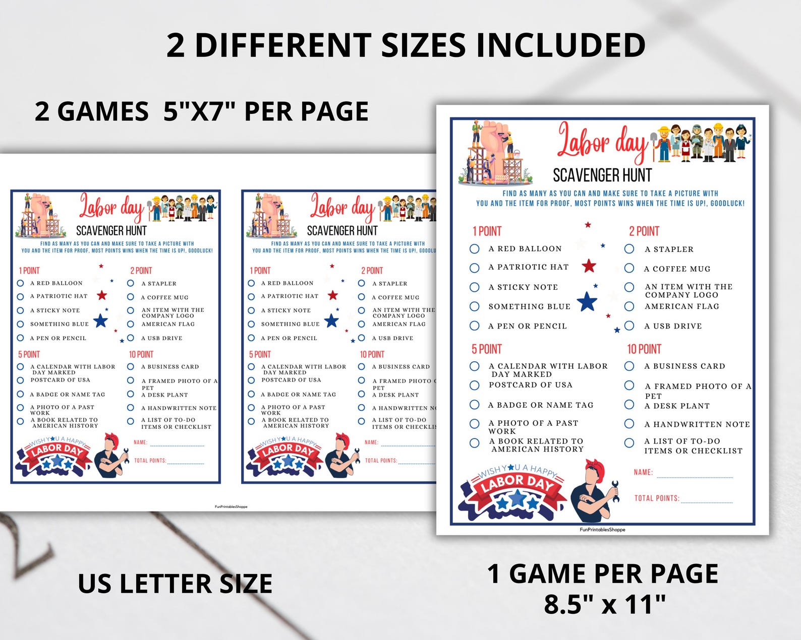 Labor Day Scavenger Hunt,labor Day Treasure Hunt,america Scavenger Hunt ...