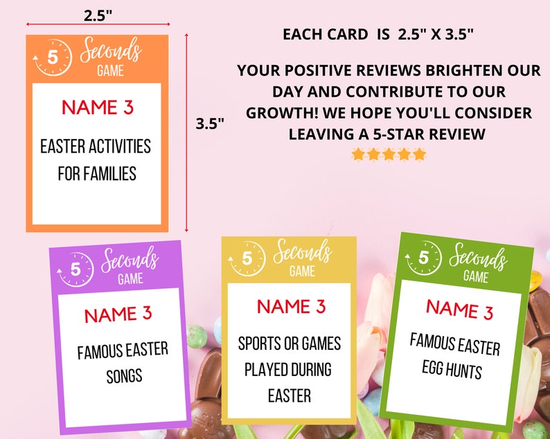 Easter 5 Second Game, Easter Party Game, Easter Activity , Preschool ...