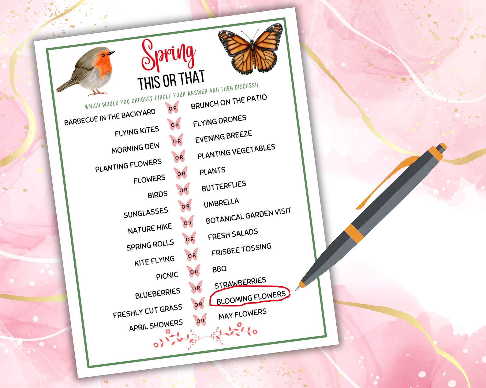 Spring This or That, Would You Rather Spring, Family Reunion Games, Ice ...